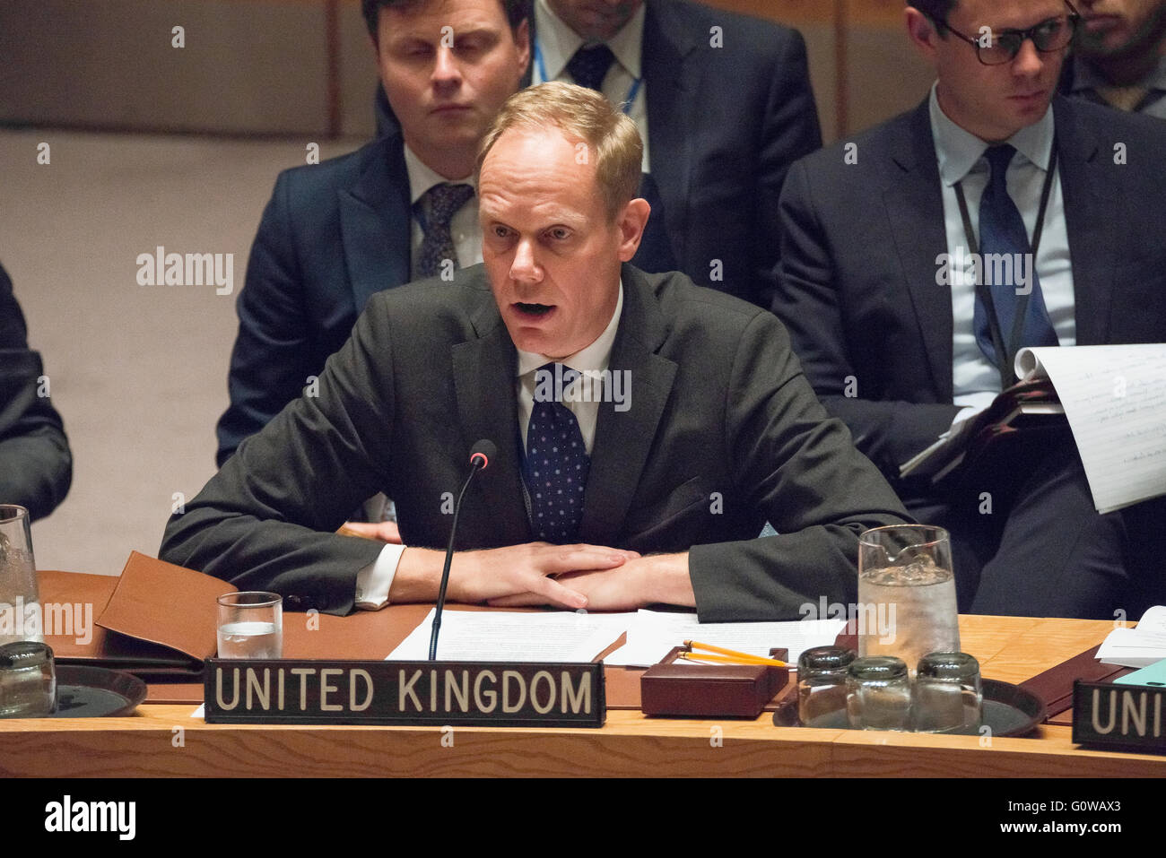 UK Ambassador Matthew Rycroft addresses the Council. At the request of ...