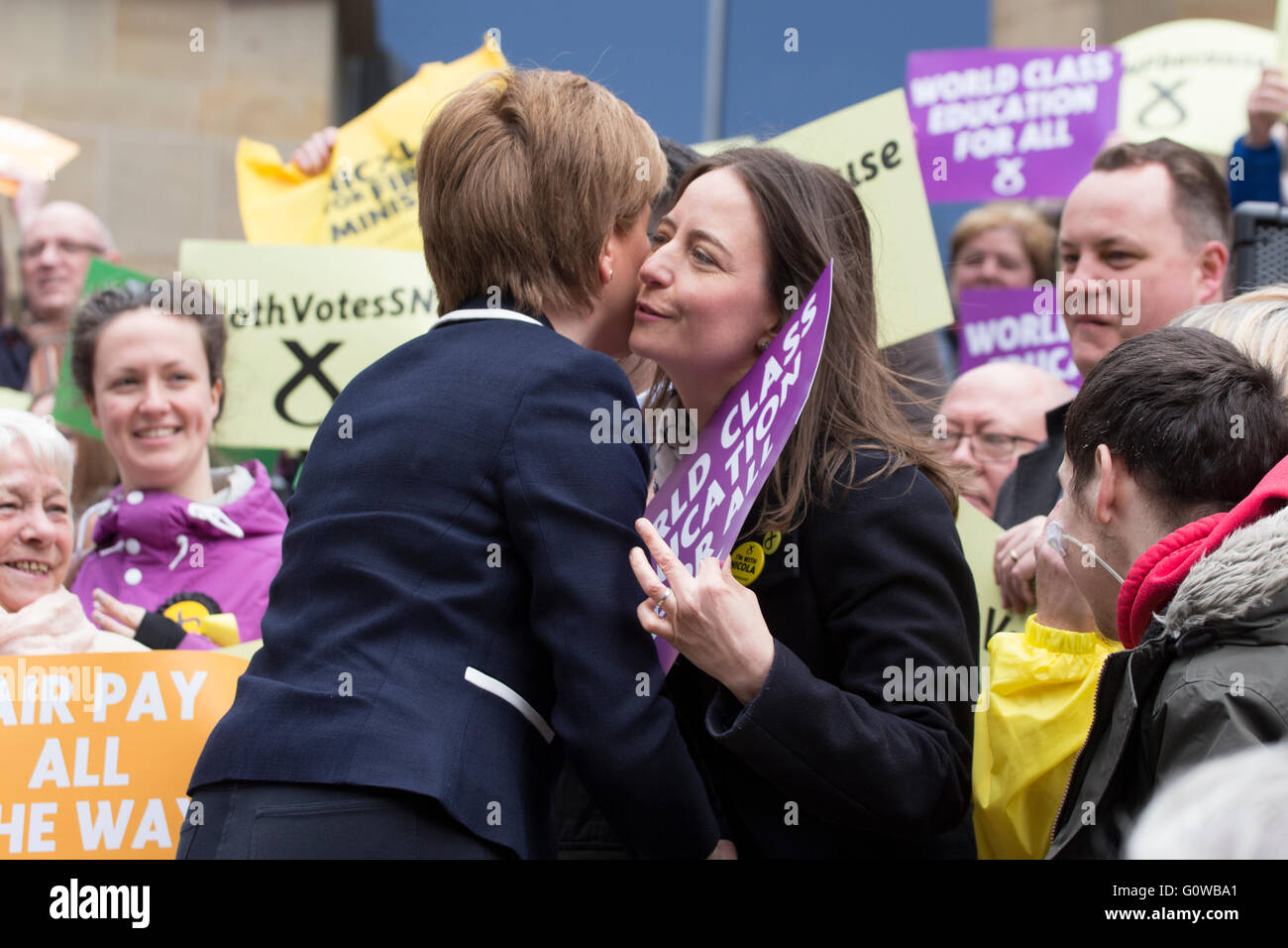 Glasgow, UK. 04th May, 2016. Nicola Sturgeon, Scotland's First Minister ...
