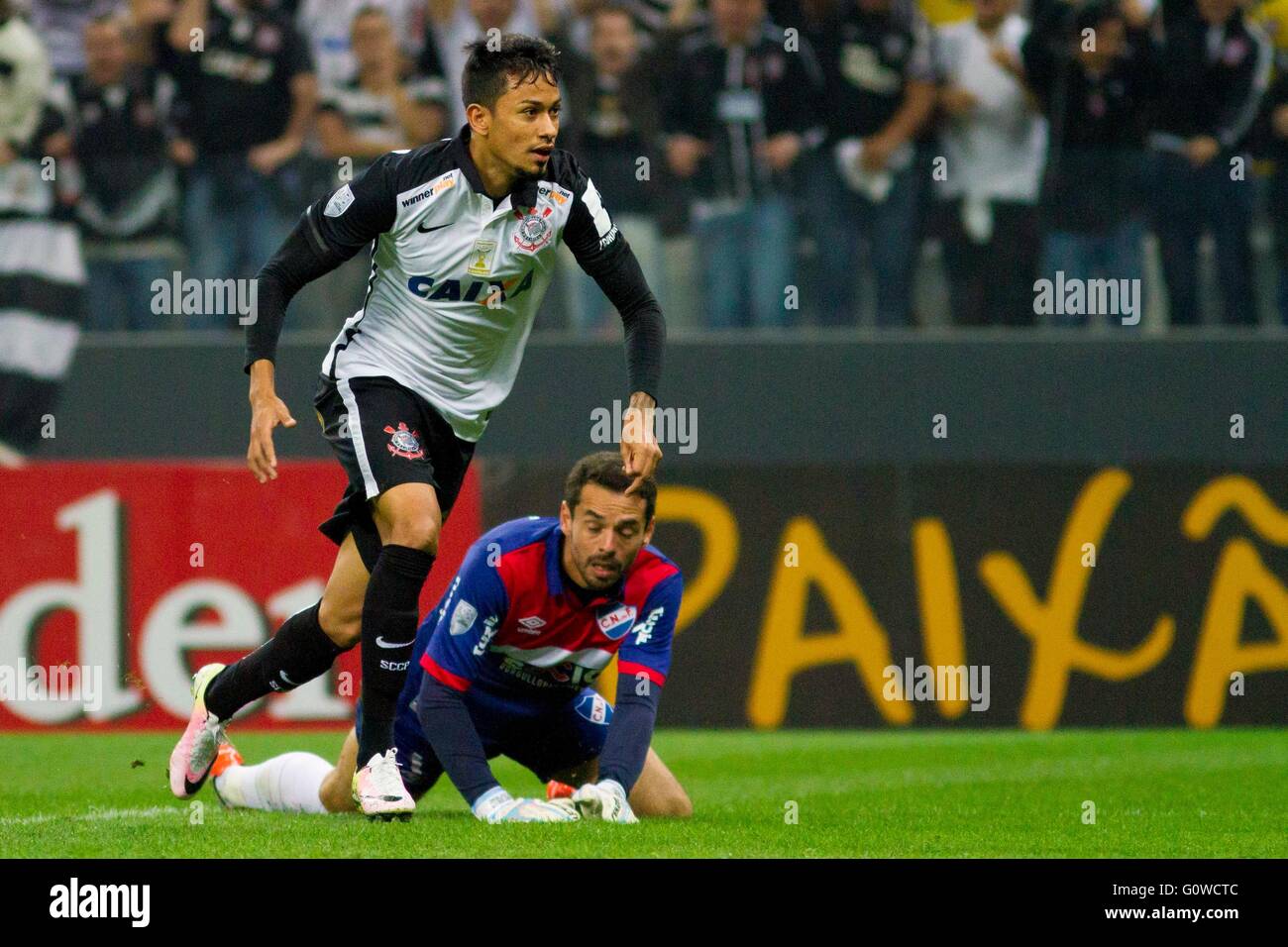 Sao Paulo, Brazil. 4th May, 2016. Corinthians goal Celebration marked ...