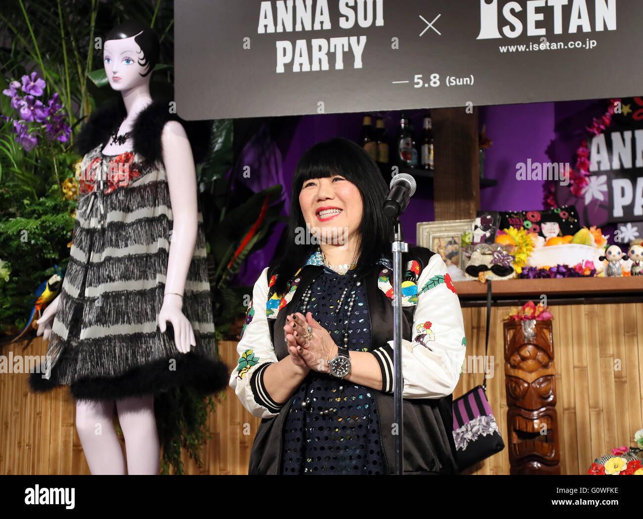 Tokyo, Japan. 4th May, 2016. American fashion designer Anna Sui ...