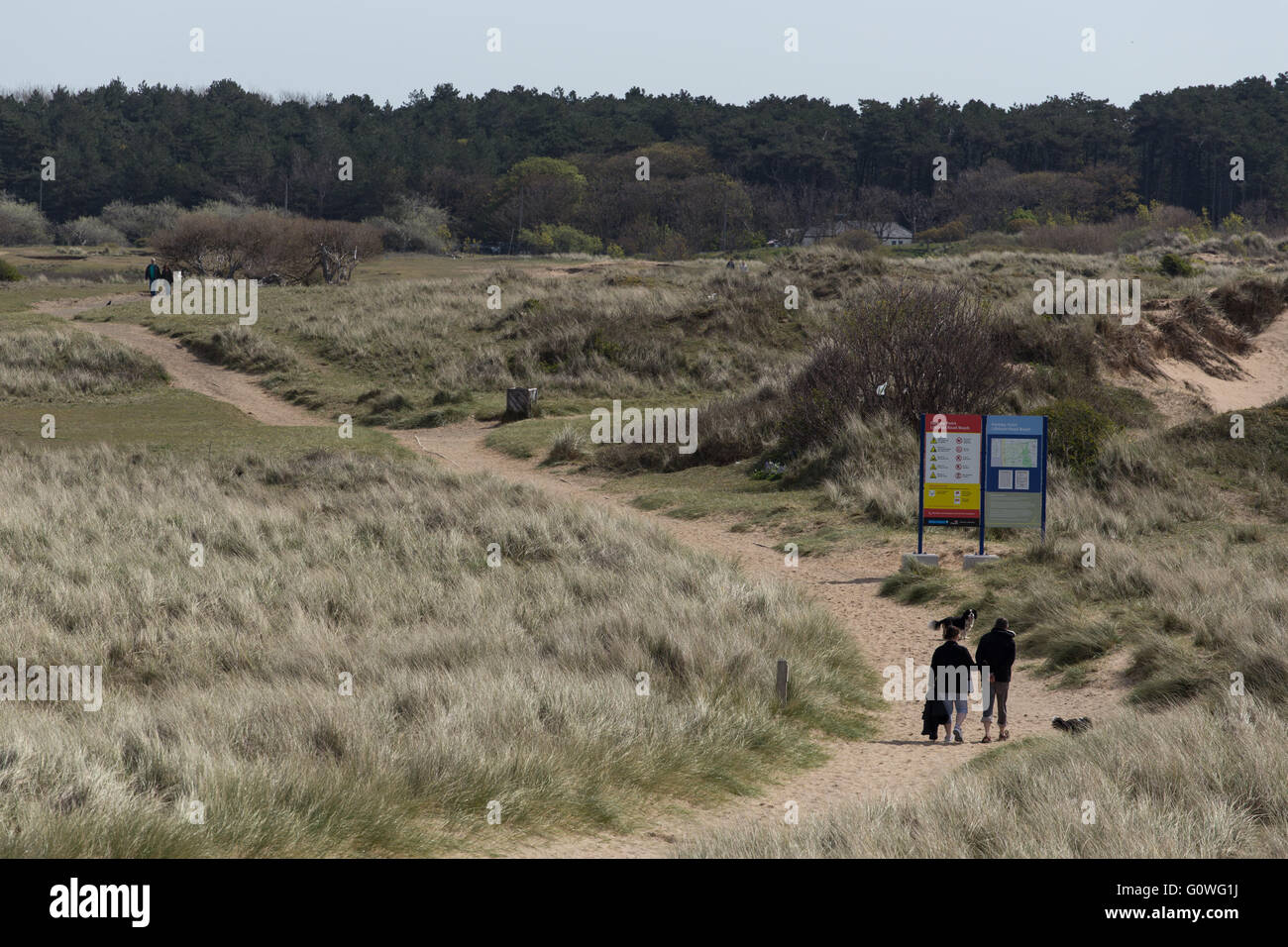 Formby, Merseyside. 5 May 2016. Members of the public enjoy hot and ...
