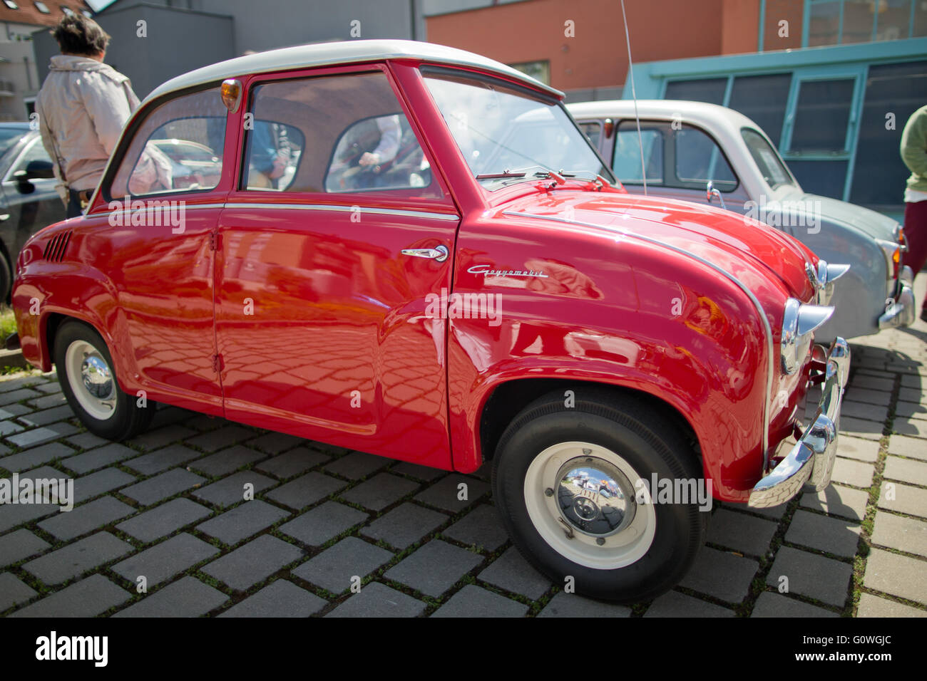 Nuremberg, Germany. 05th May, 2016. A Goggomobil can be seen in front ...