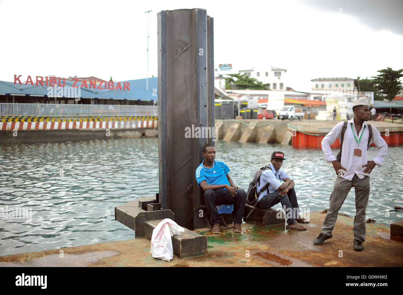 Zanzibar, Tanzania. 01st Mar, 2016. The welcome sign 'Karibu Zanzibar ...