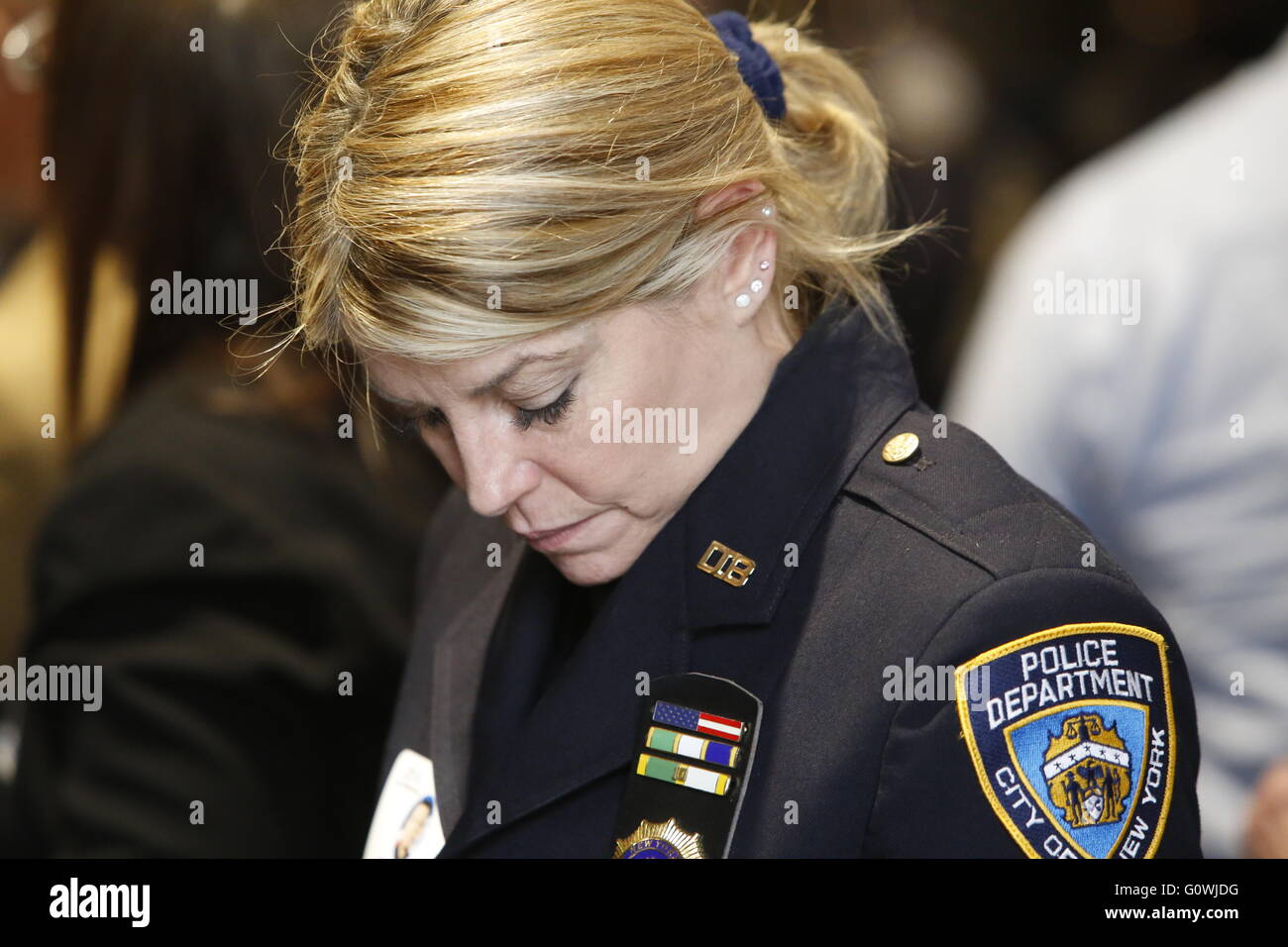 New York City, United States. 05th May, 2016. Solemn moment for ...