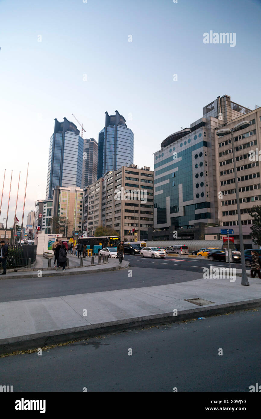 Istanbul, Turkey: Modern skyscrapers and skyline in Istanbul, the most ...