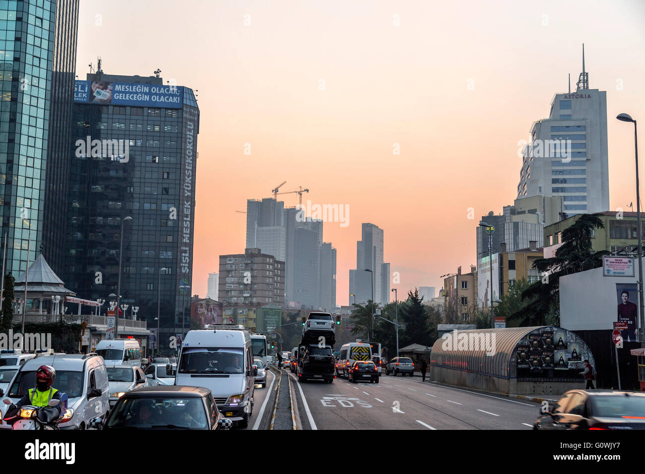 Istanbul, Turkey: Modern skyscrapers and skyline in Istanbul, the most ...