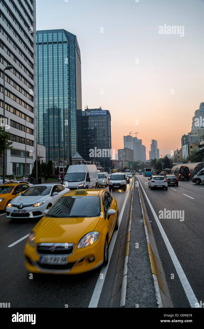 Istanbul, Turkey: Modern skyscrapers and skyline in Istanbul, the most ...