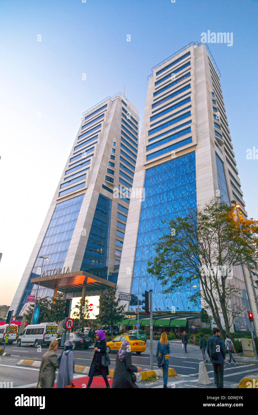 Istanbul, Turkey: Modern skyscrapers and skyline in Istanbul, the most ...