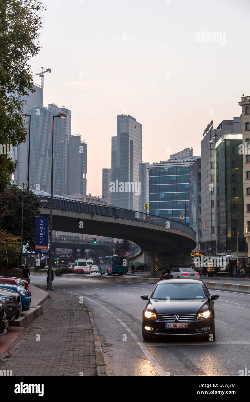 Istanbul, Turkey: Modern skyscrapers and skyline in Istanbul, the most ...