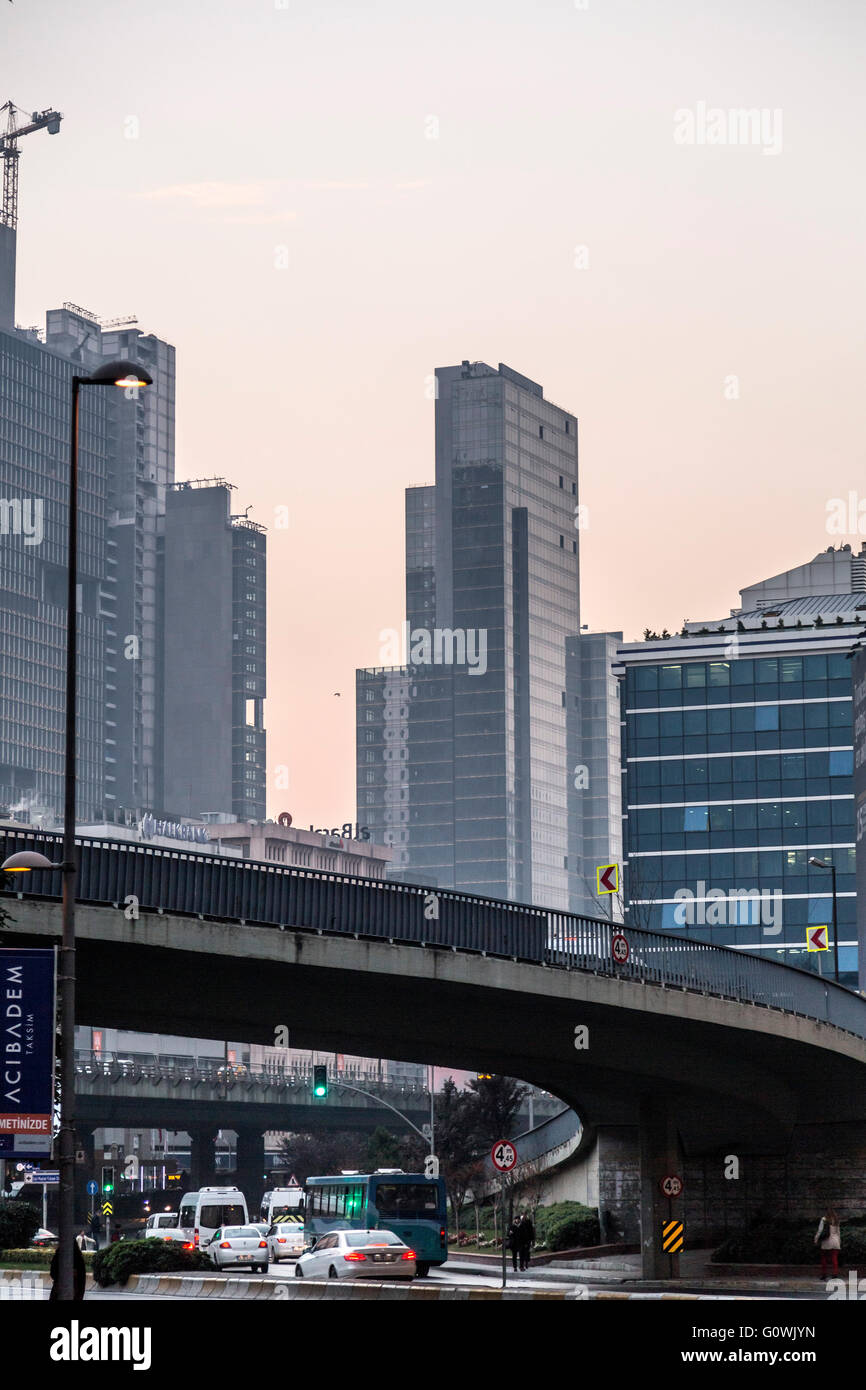 Istanbul, Turkey: Modern skyscrapers and skyline in Istanbul, the most ...