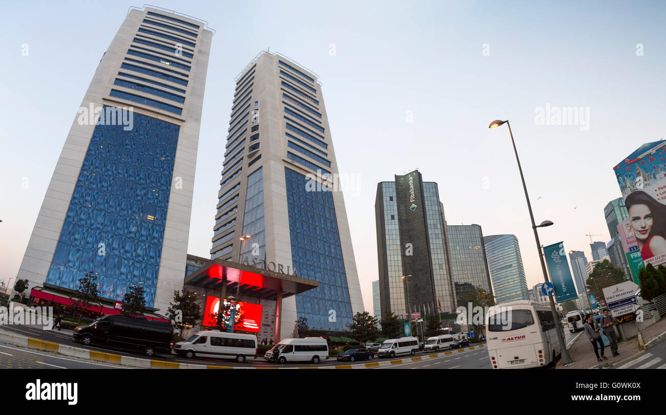 Istanbul, Turkey: Modern skyscrapers and skyline in Istanbul, the most ...