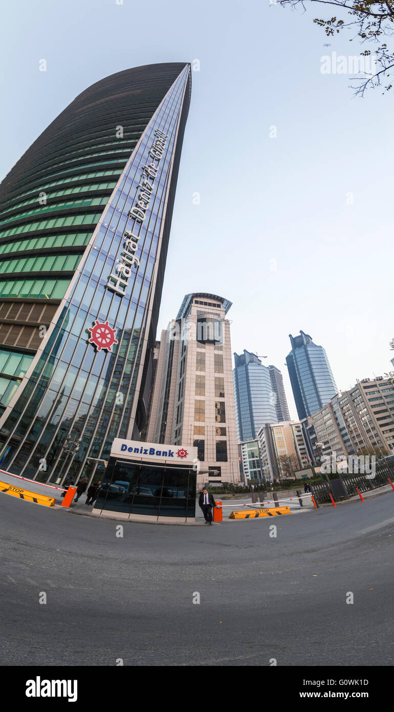 Istanbul, Turkey: Modern skyscrapers and skyline in Istanbul, the most ...