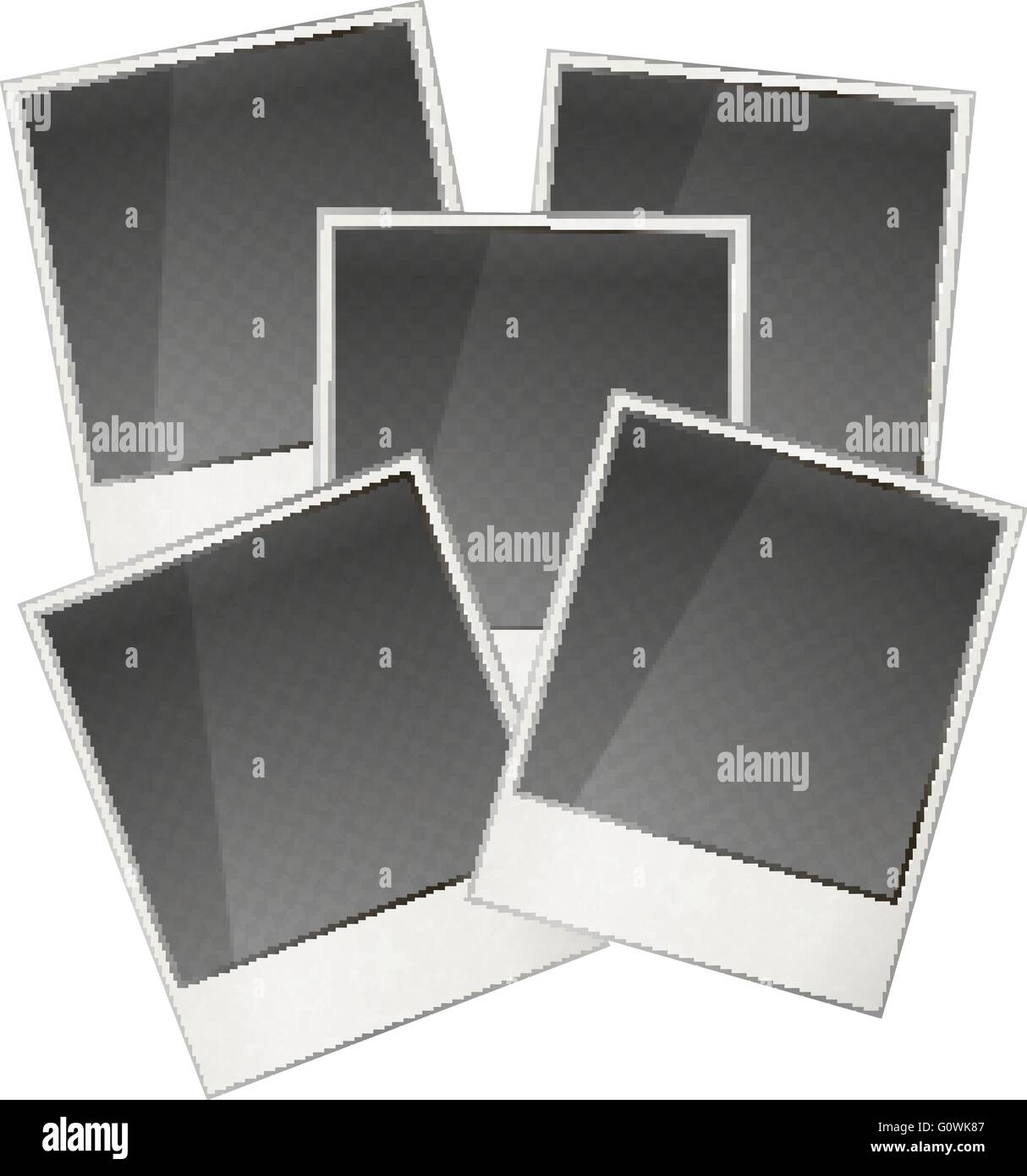 Five realistic polaroid photo frame on white Stock Vector Image & Art ...