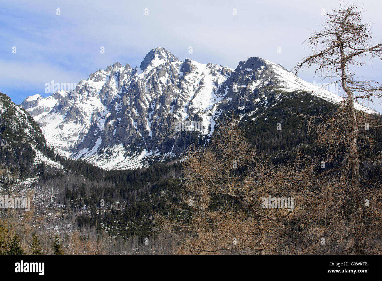 Mountains High tatry in snow Lomnicky Stit, Slovakia Stock Photo - Alamy
