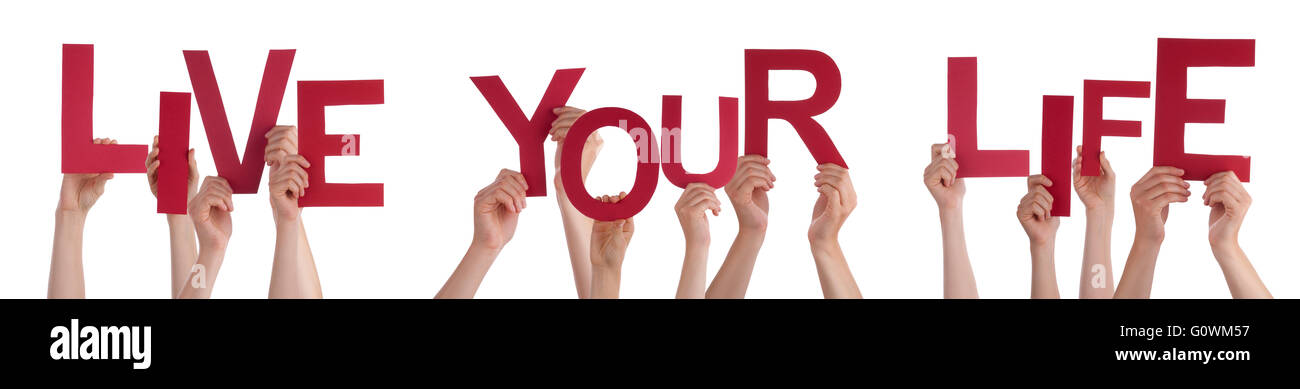 Live life hands people team word hi-res stock photography and images ...