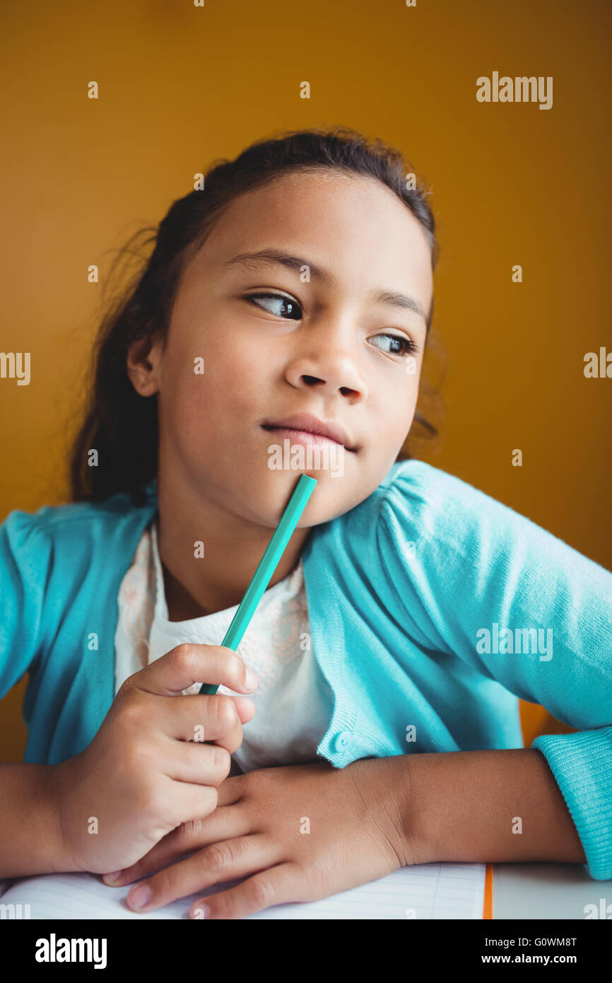 Thoughtful girl hi-res stock photography and images - Alamy
