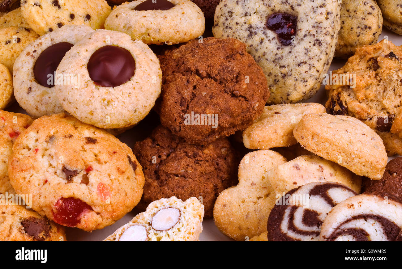 Small Butter Tea Cookies Collection Stock Photo - Alamy