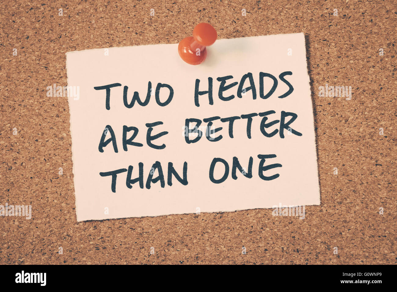 two heads are better than one Stock Photo - Alamy