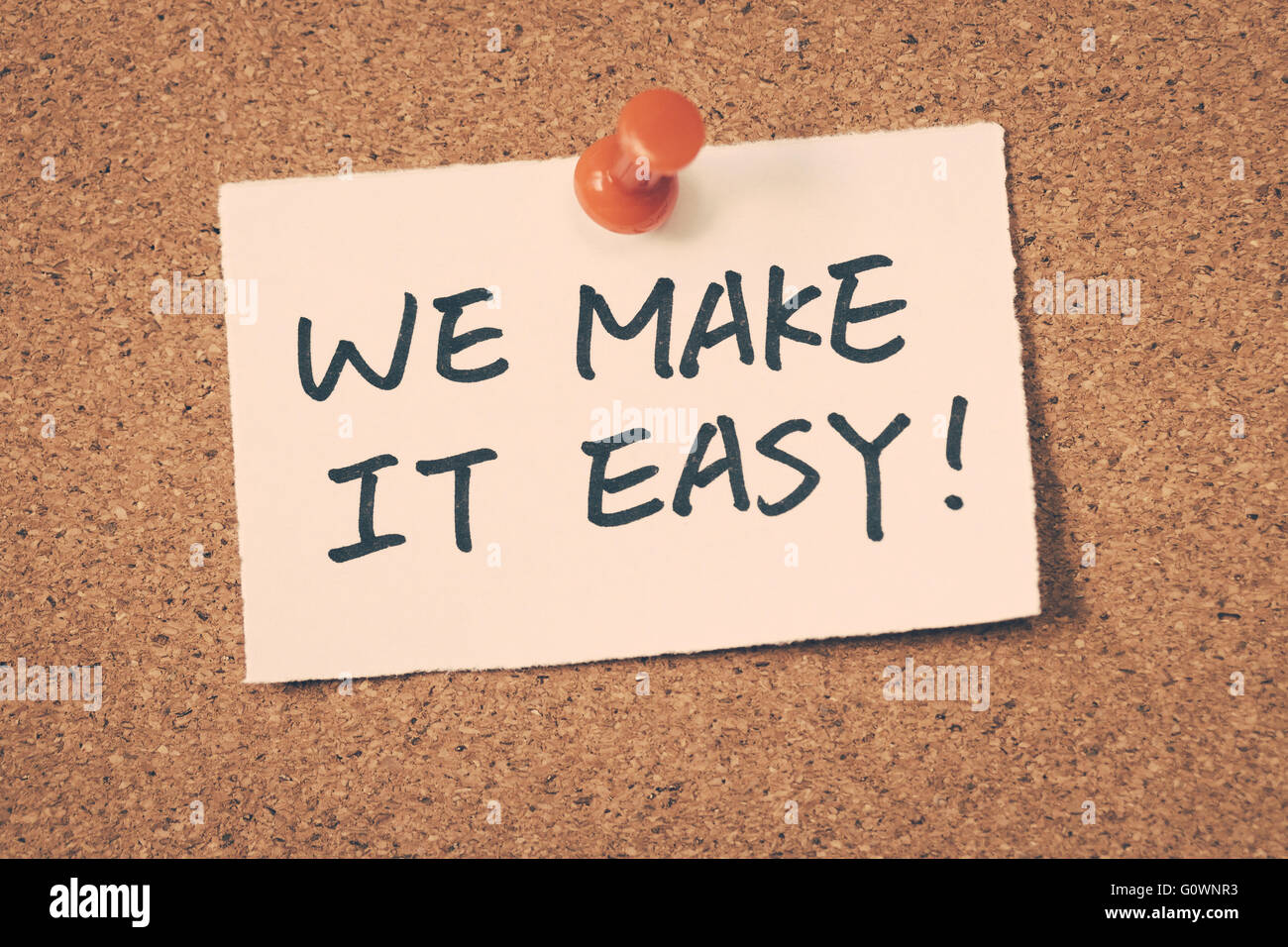 we make it easy Stock Photo - Alamy