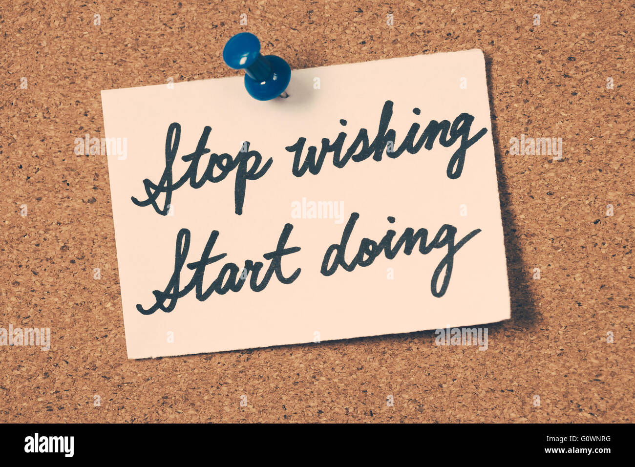 Stop dreaming start doing motivational hi-res stock photography and ...
