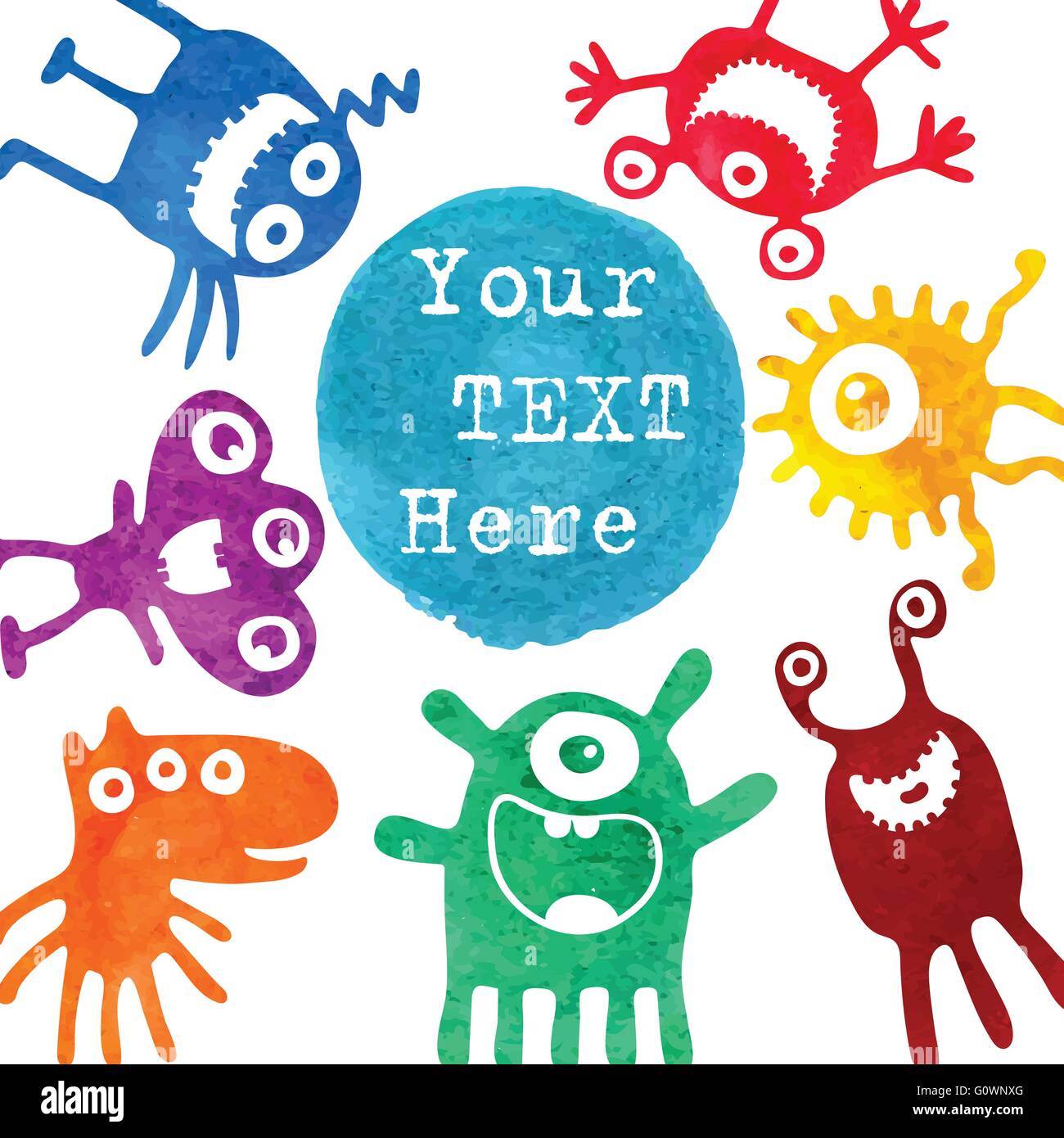 Lovely Monsters Stock Vector Images - Alamy