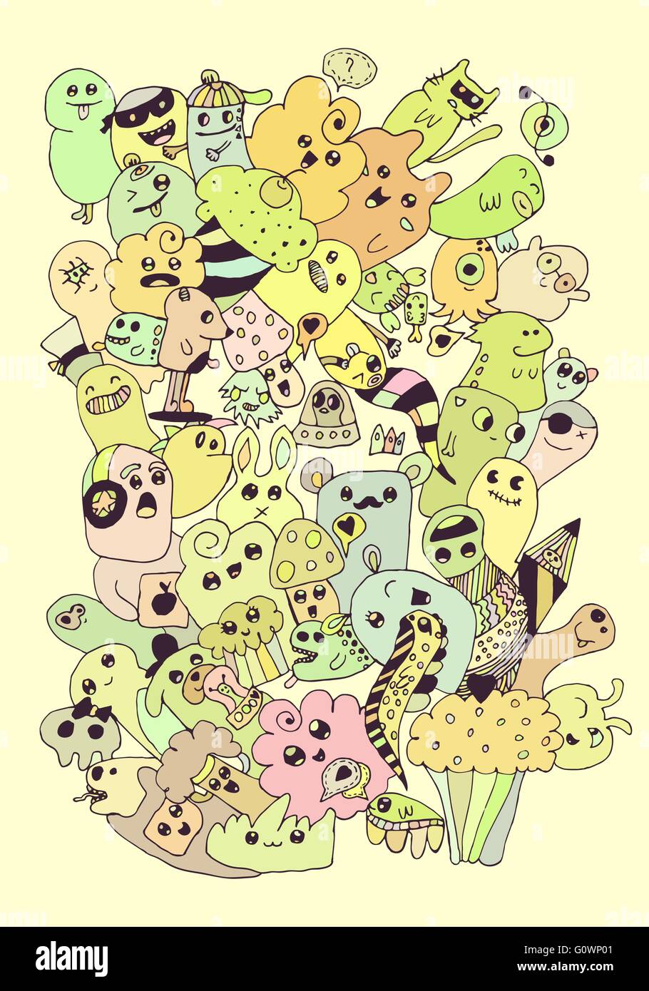 Funny doodle vector Stock Vector Image & Art - Alamy