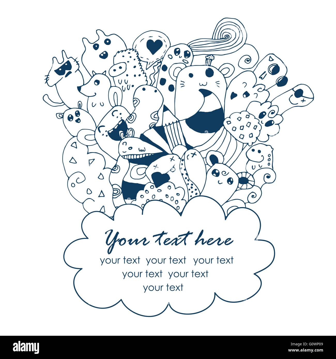 Funny doodle vector Stock Vector Image & Art - Alamy