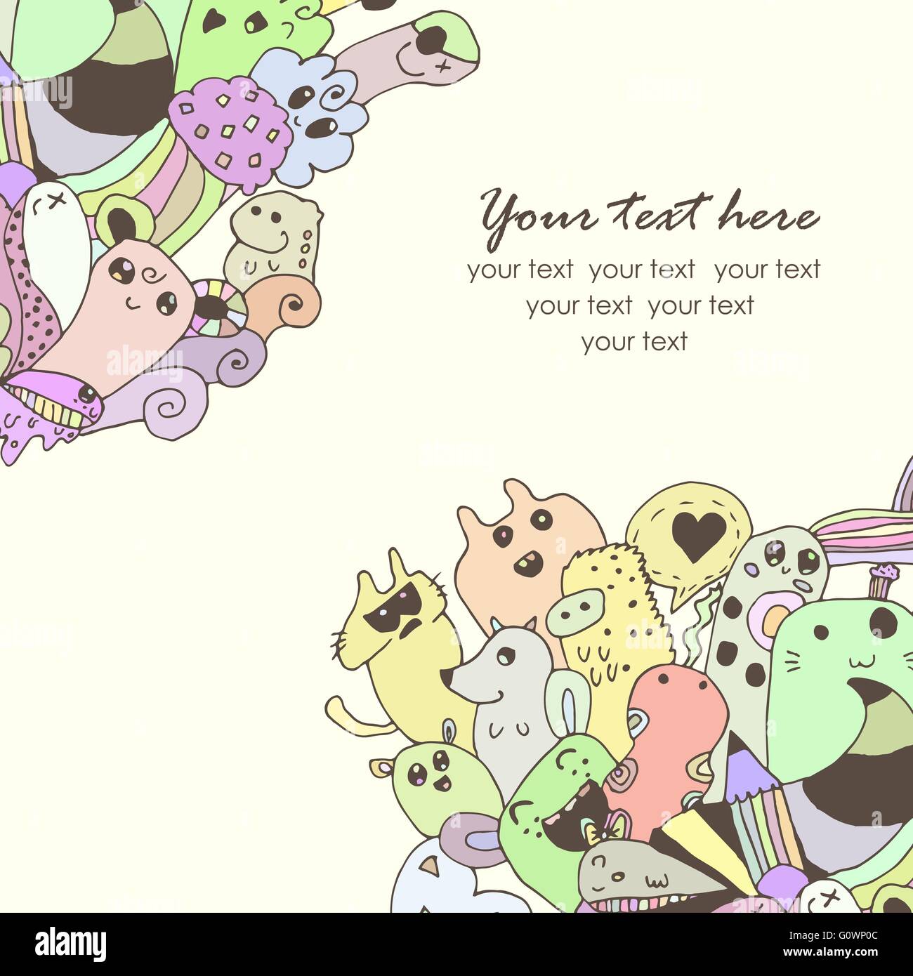 Funny doodle vector Stock Vector Image & Art - Alamy