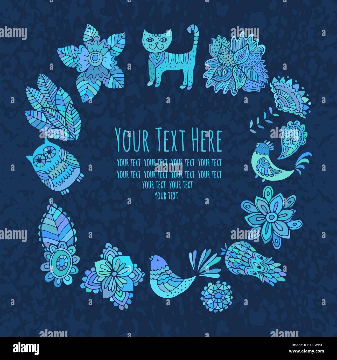 hand painted floral frame Stock Vector Image & Art - Alamy