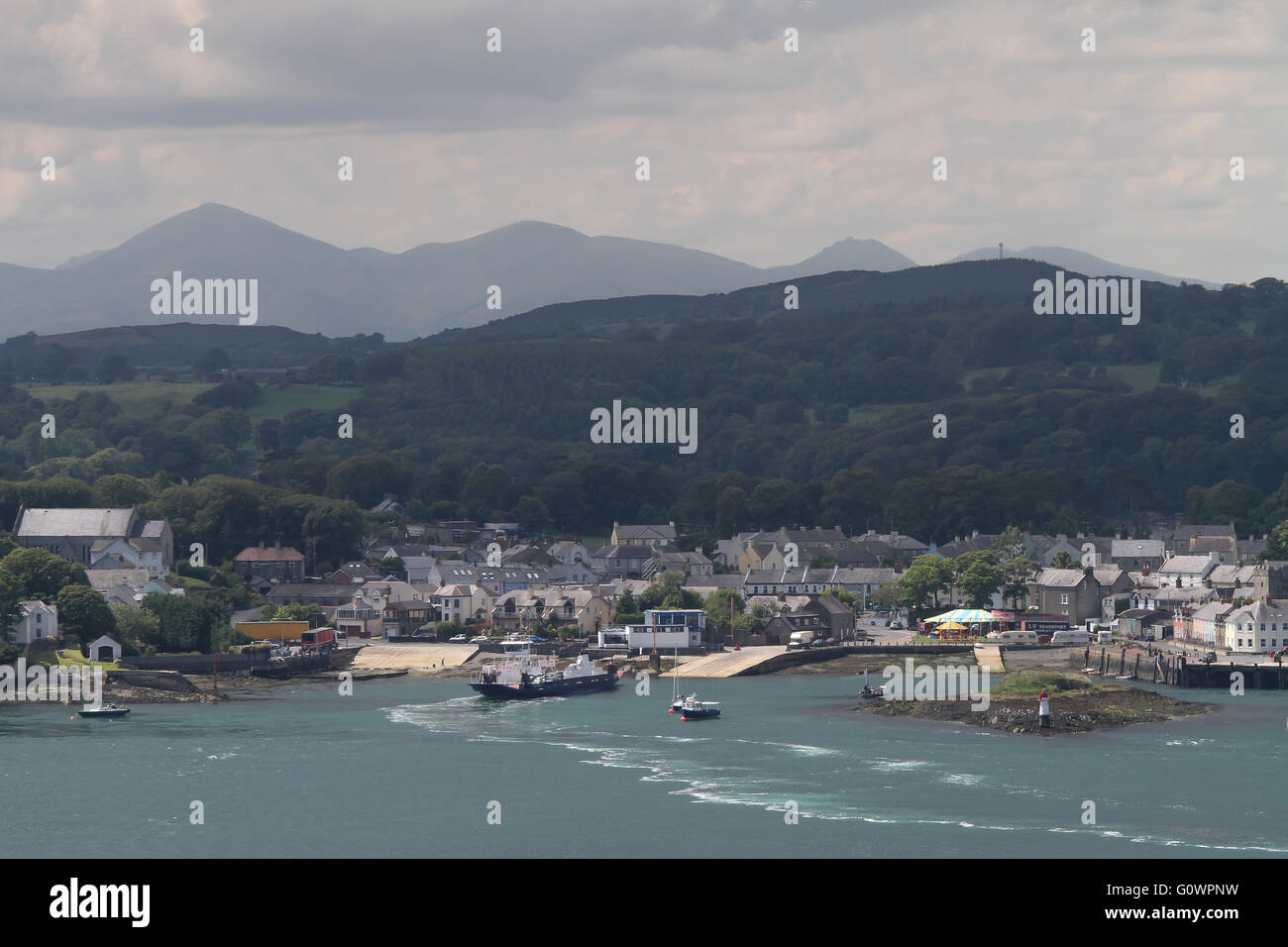 Strangford Ferry crossing Strangford Lough in Northern Ireland. The ...