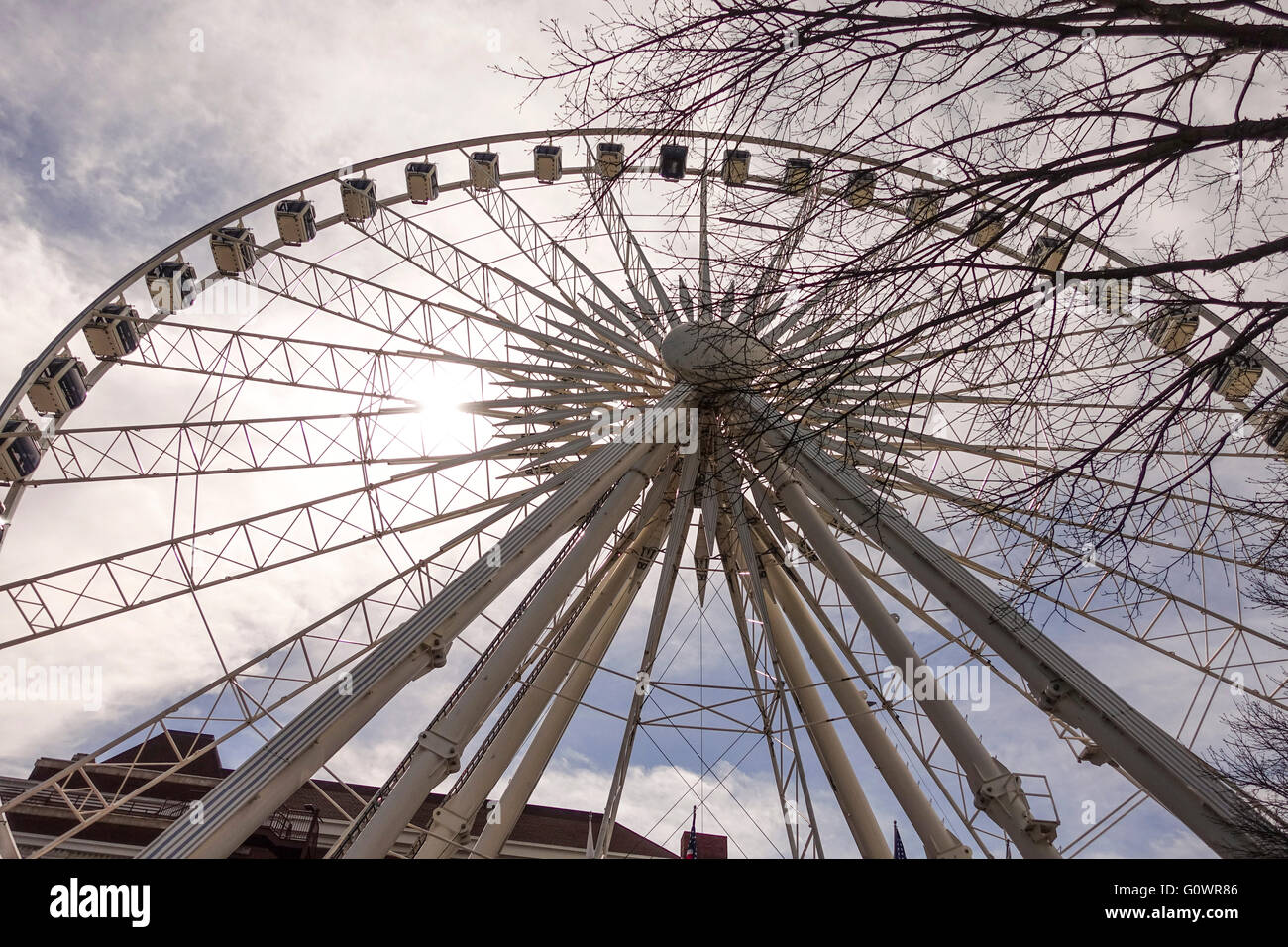 Skyview Atlanta - big Ferris Wheel Atlanta Downtown Stock Photo - Alamy