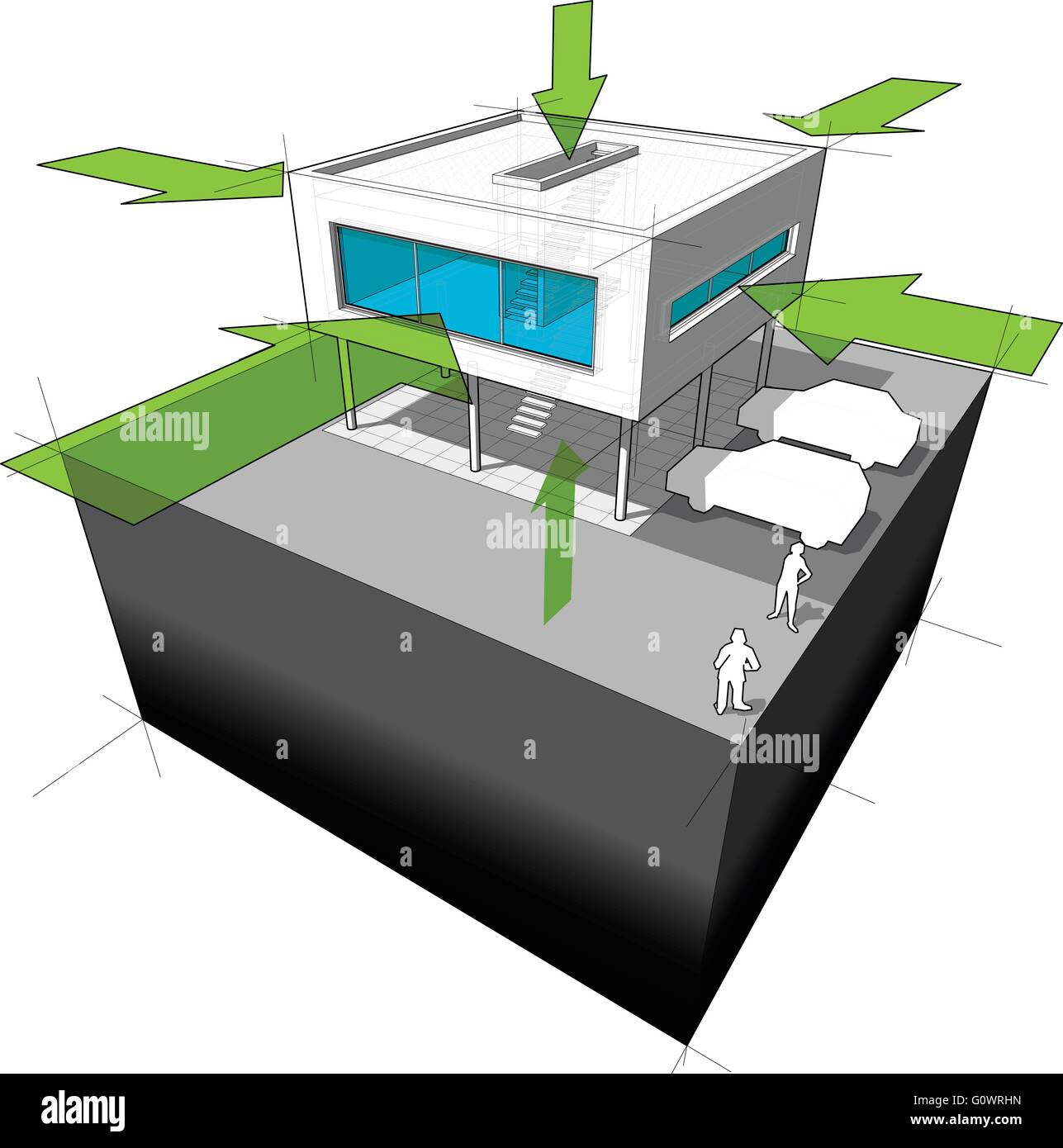 Heat or energy intake diagram Stock Vector Image & Art - Alamy