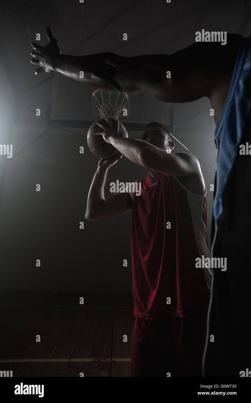 Portrait of men playing basket Stock Photo - Alamy