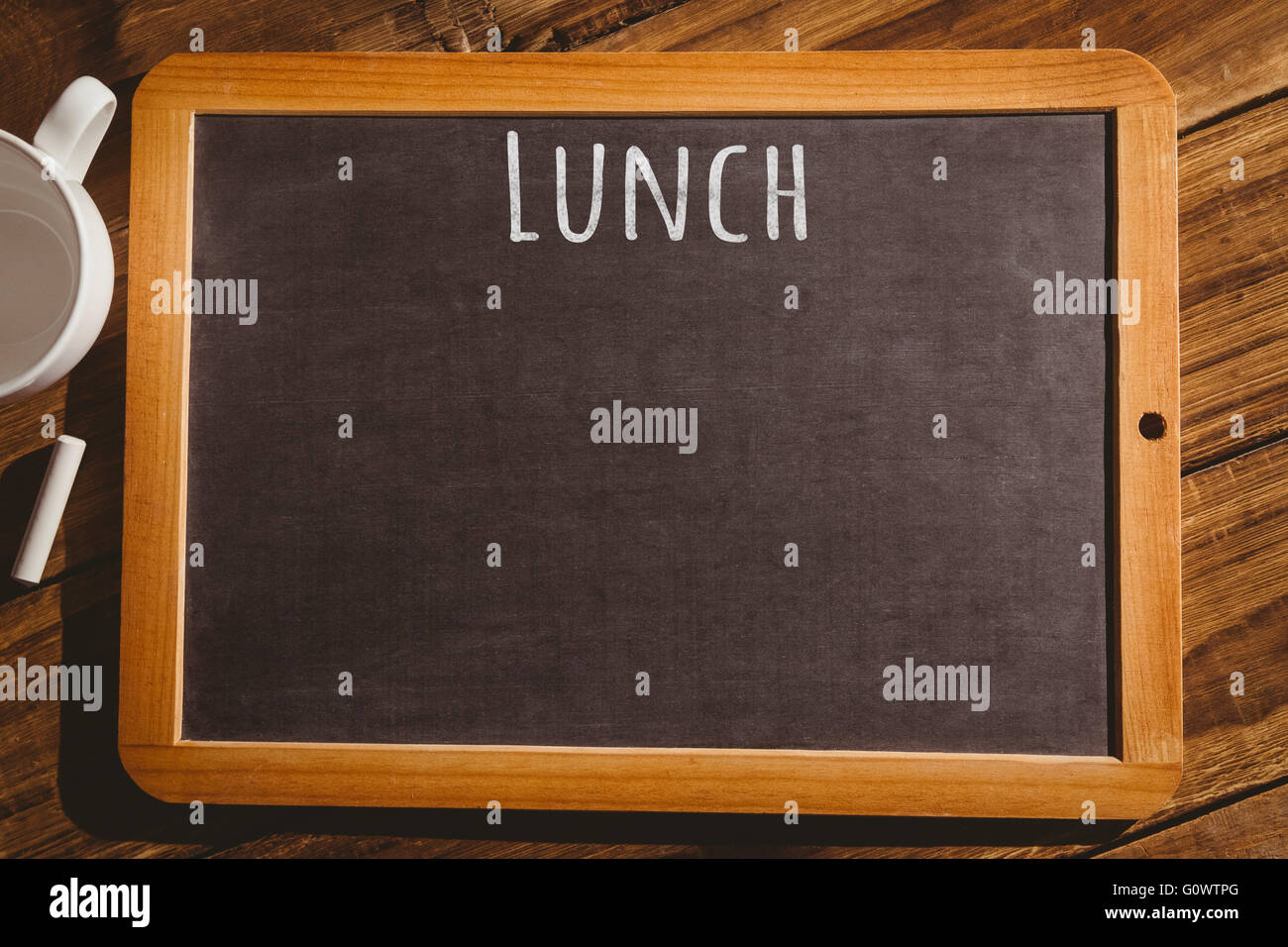 Composite image of lunch message Stock Photo - Alamy