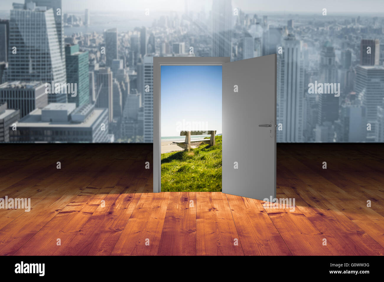 Reflection open door hi-res stock photography and images - Alamy