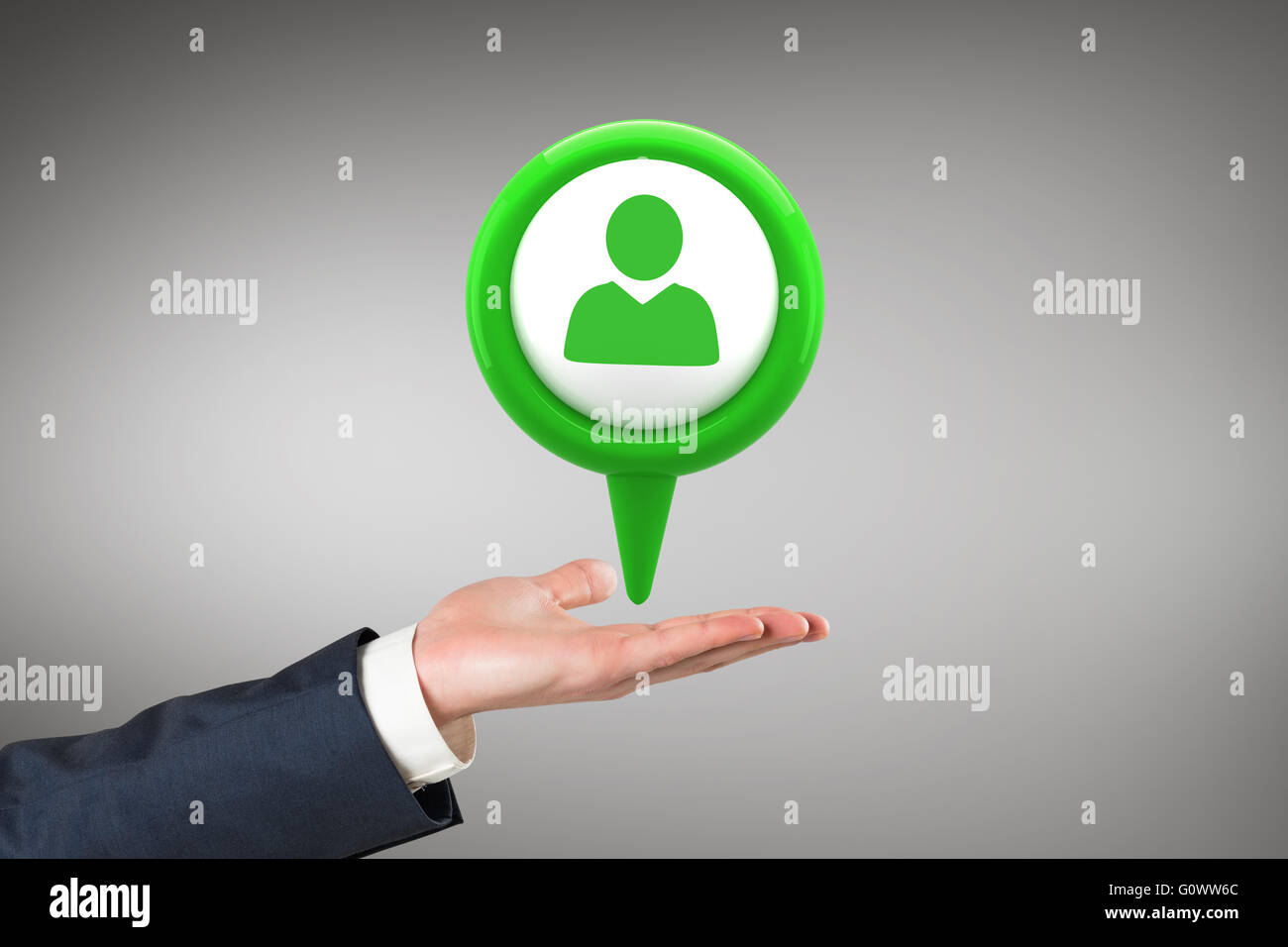 Composite image of hand presenting Stock Photo - Alamy