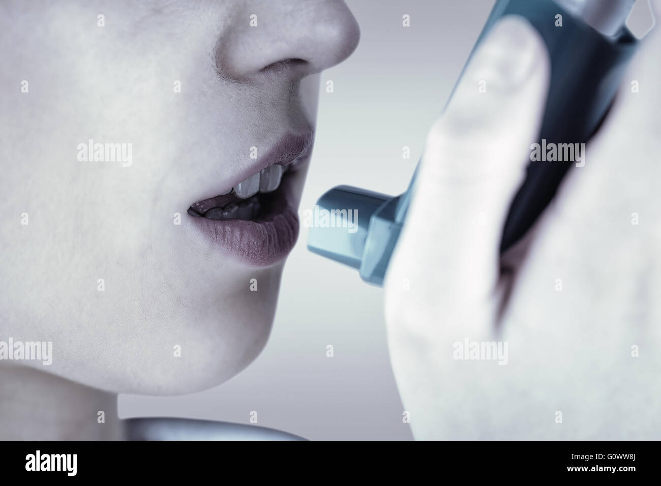 Person inhaling hi-res stock photography and images - Alamy