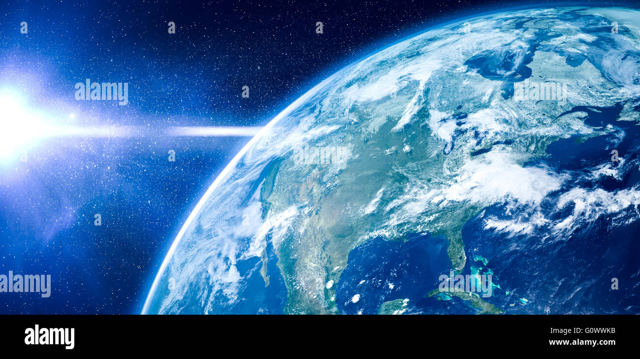 Aerial view of the Earth Stock Photo - Alamy