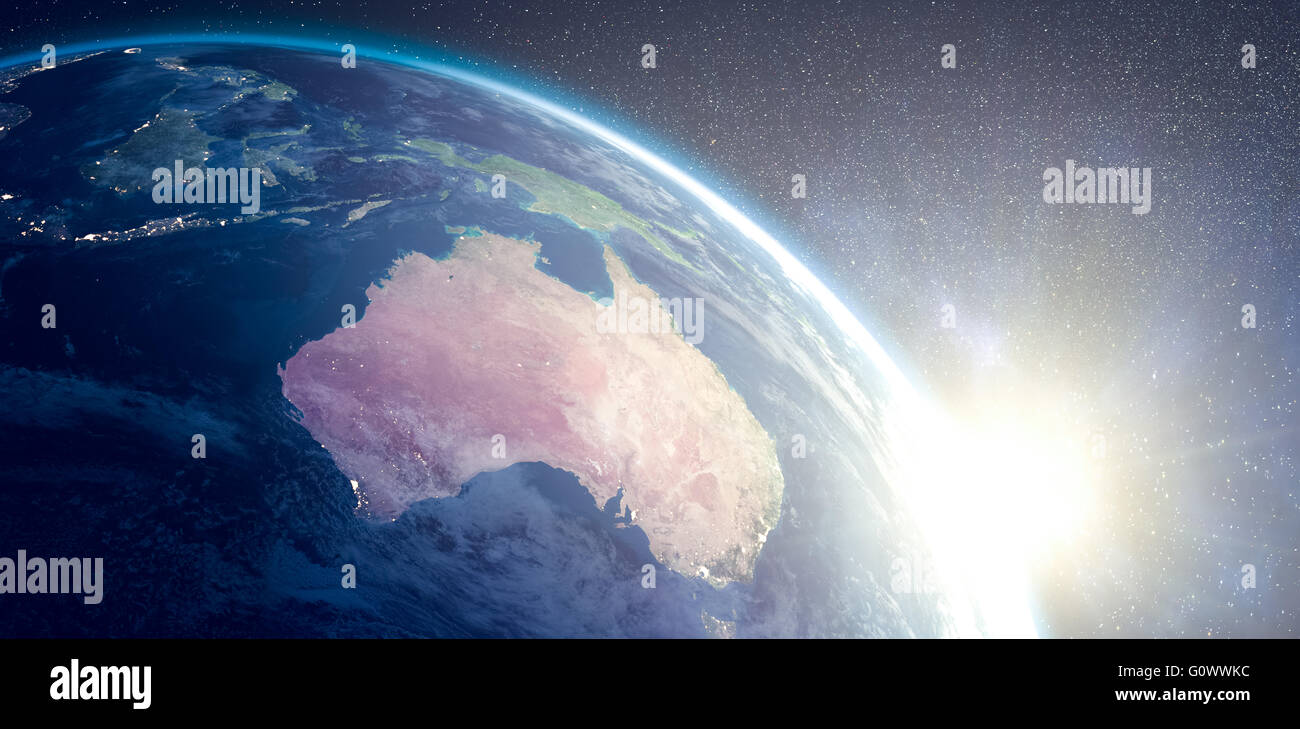 Aerial view of the Earth Stock Photo - Alamy