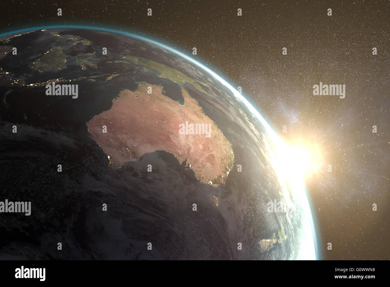 Aerial view of the Earth Stock Photo - Alamy