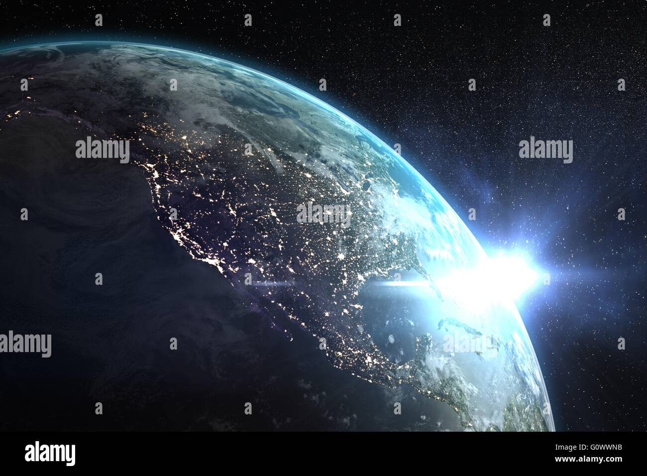 Aerial view of the Earth Stock Photo - Alamy