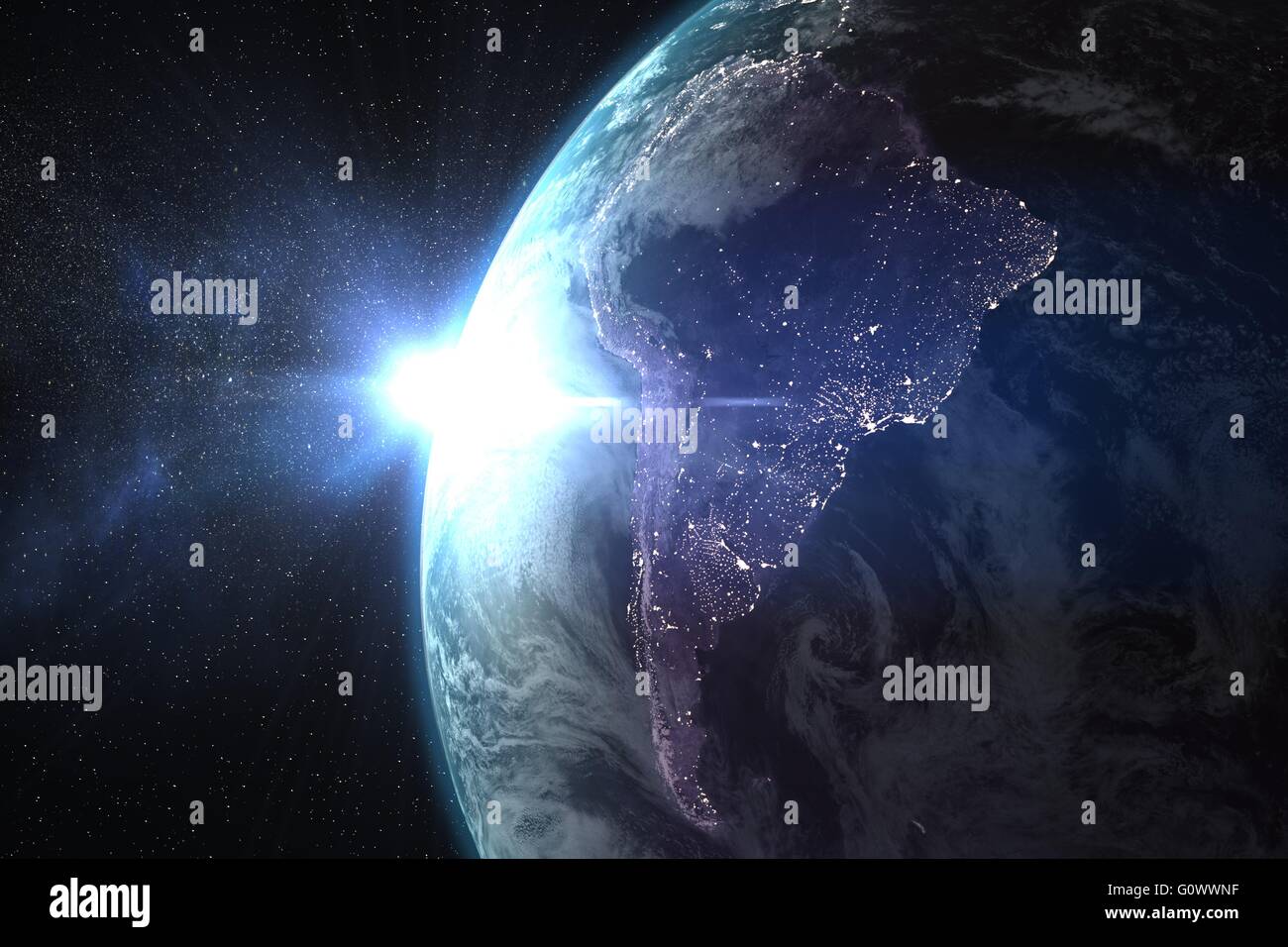 Aerial view of the Earth Stock Photo - Alamy