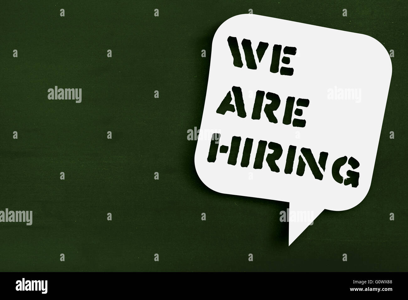 Composite image of we are hiring message Stock Photo - Alamy