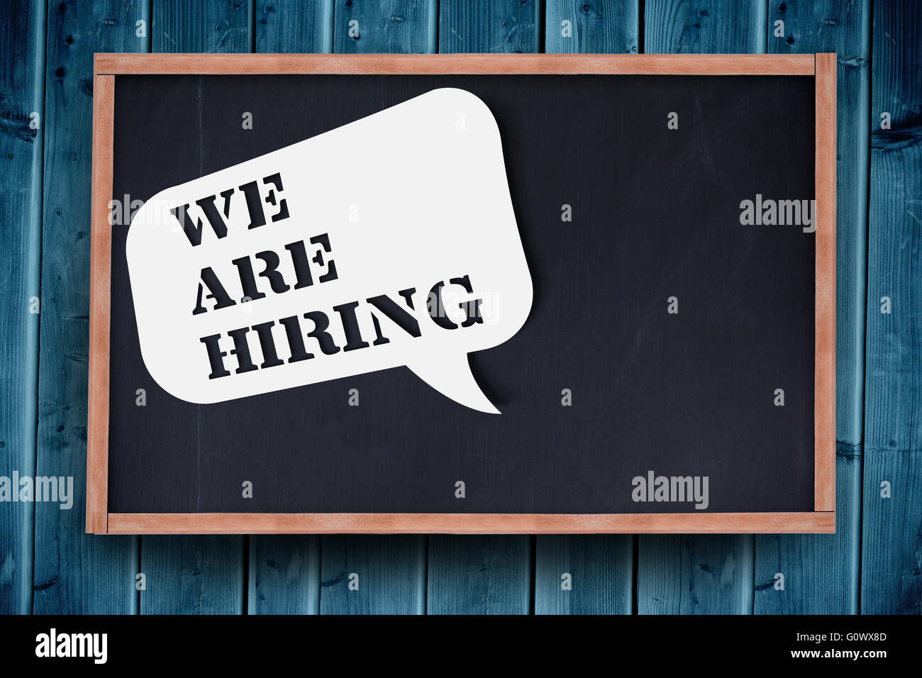 Composite image of we are hiring message Stock Photo - Alamy