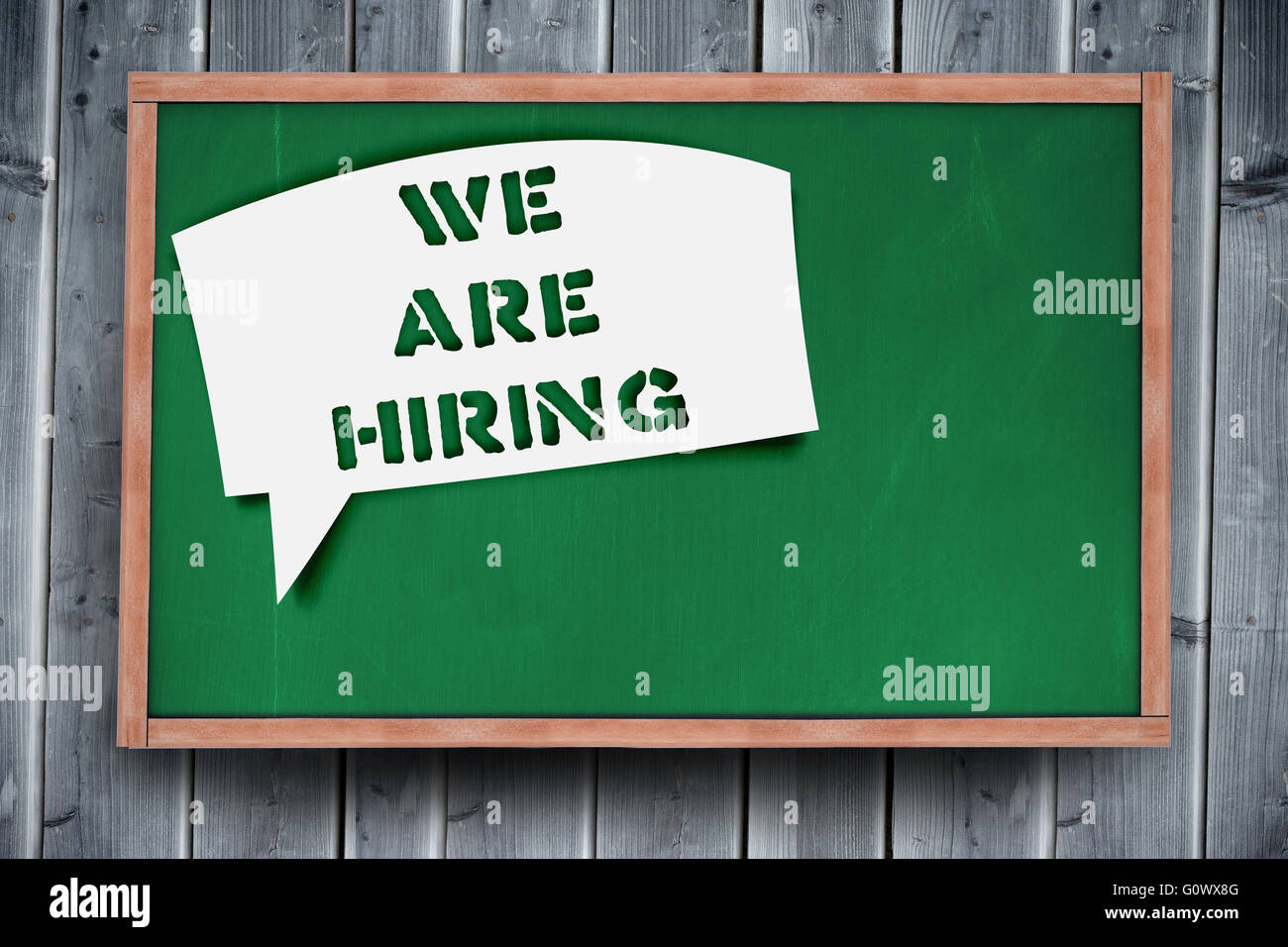 Composite image of we are hiring message Stock Photo - Alamy