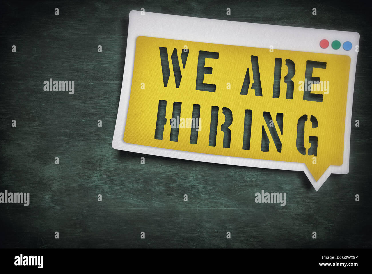Composite image of we are hiring message Stock Photo - Alamy