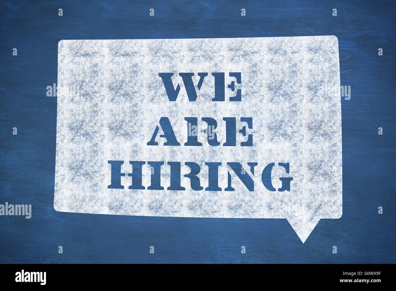 Composite image of we are hiring message Stock Photo - Alamy