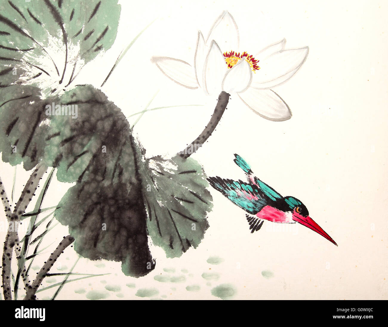 Ink lotus hi-res stock photography and images - Alamy