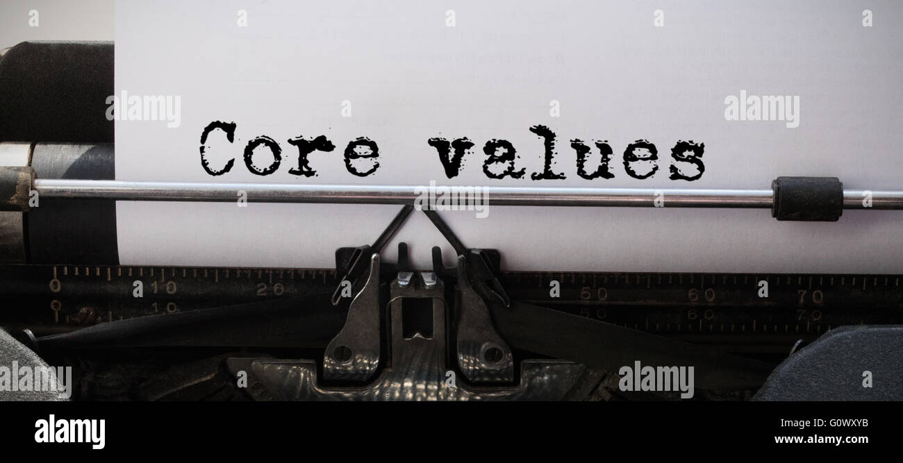 Composite image of core values message Stock Photo - Alamy