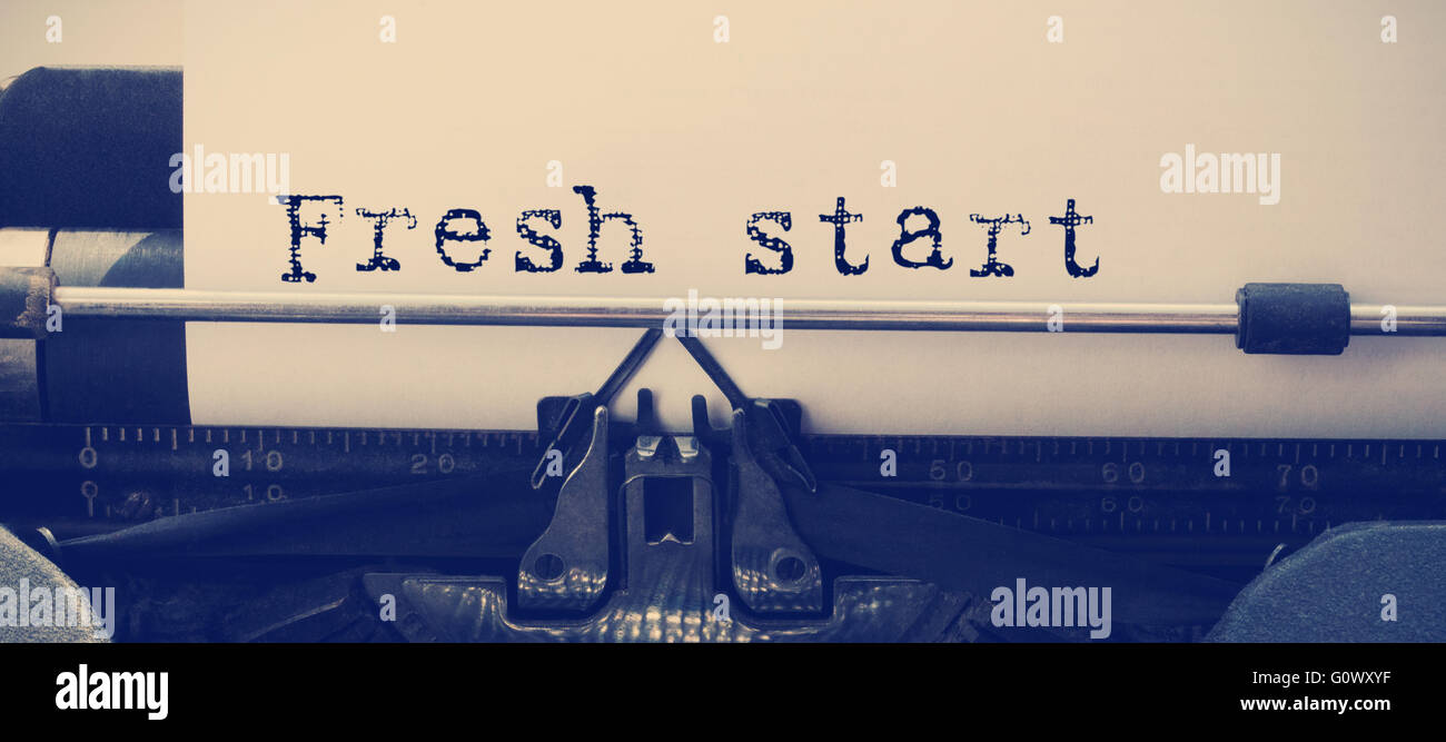 Composite image of words fresh start against white background Stock ...